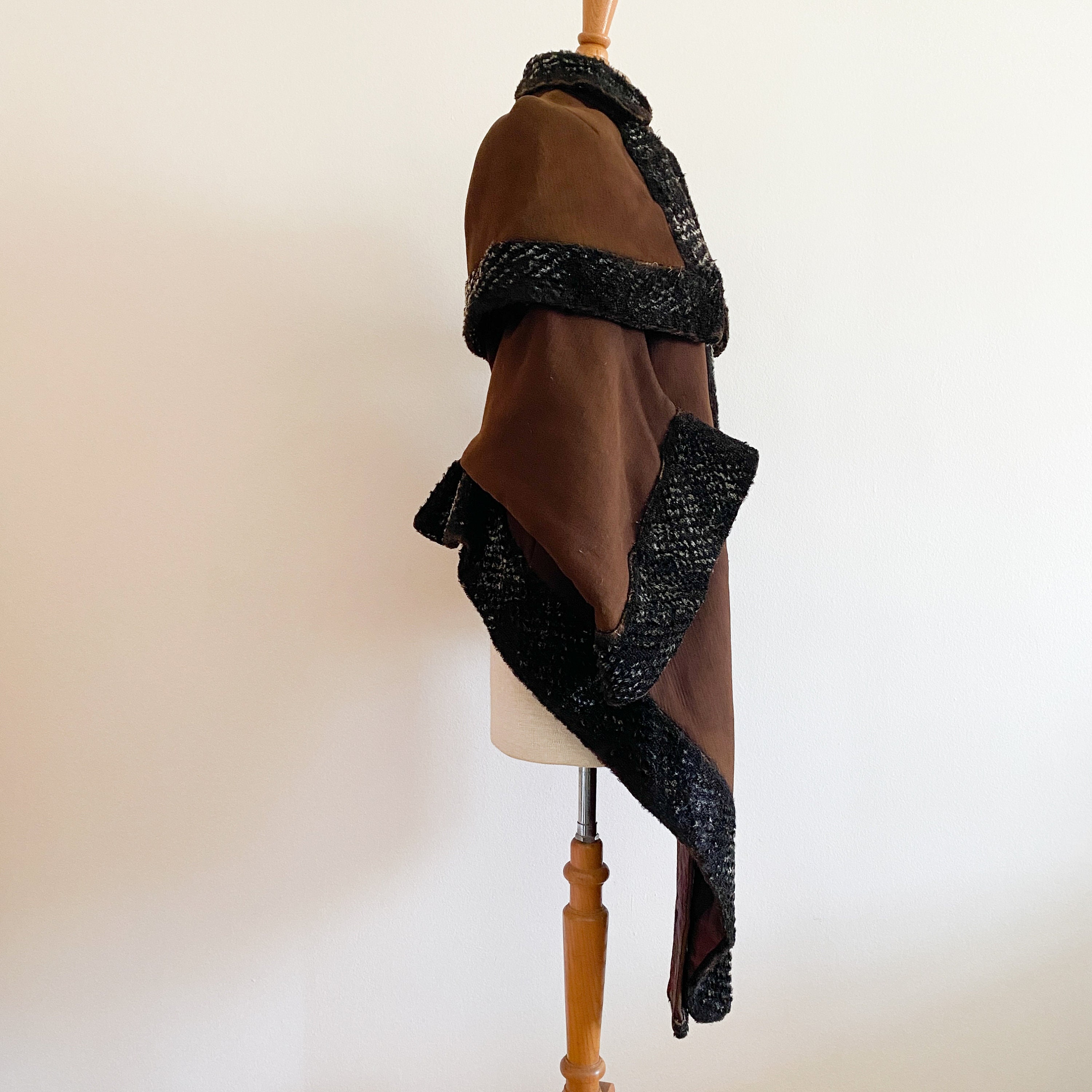 Antique Victorian Edwardian 1880s Brown Wool Bustle Coat Cape Fitted - Etsy