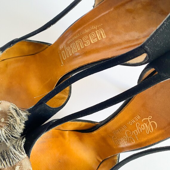 Vintage 1960s Johansen Black Suede Stiletto Heels Pum… - Gem