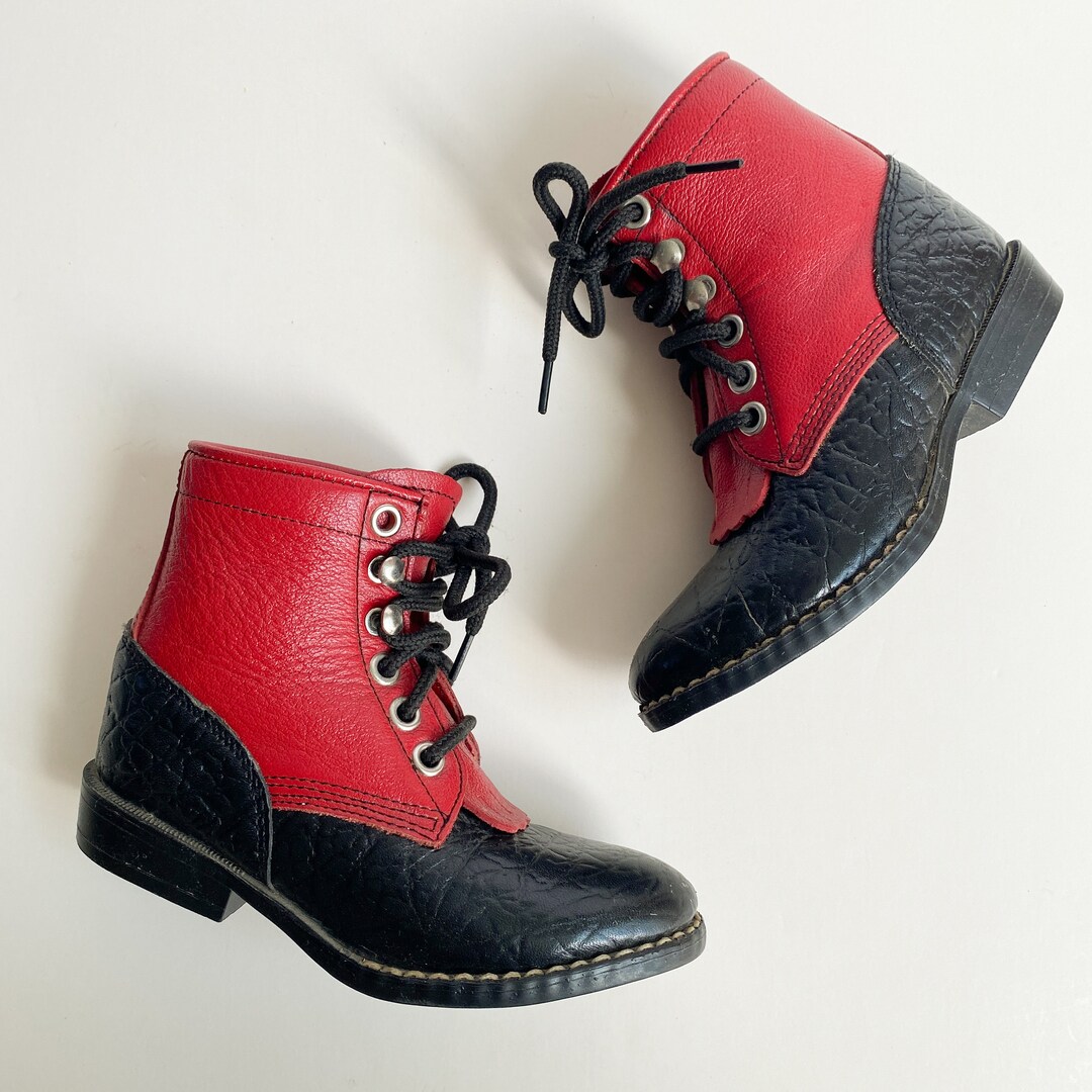 Vintage 1990s A Jama Product Jama Old West Girl's Roper Cowgirl Boots ...