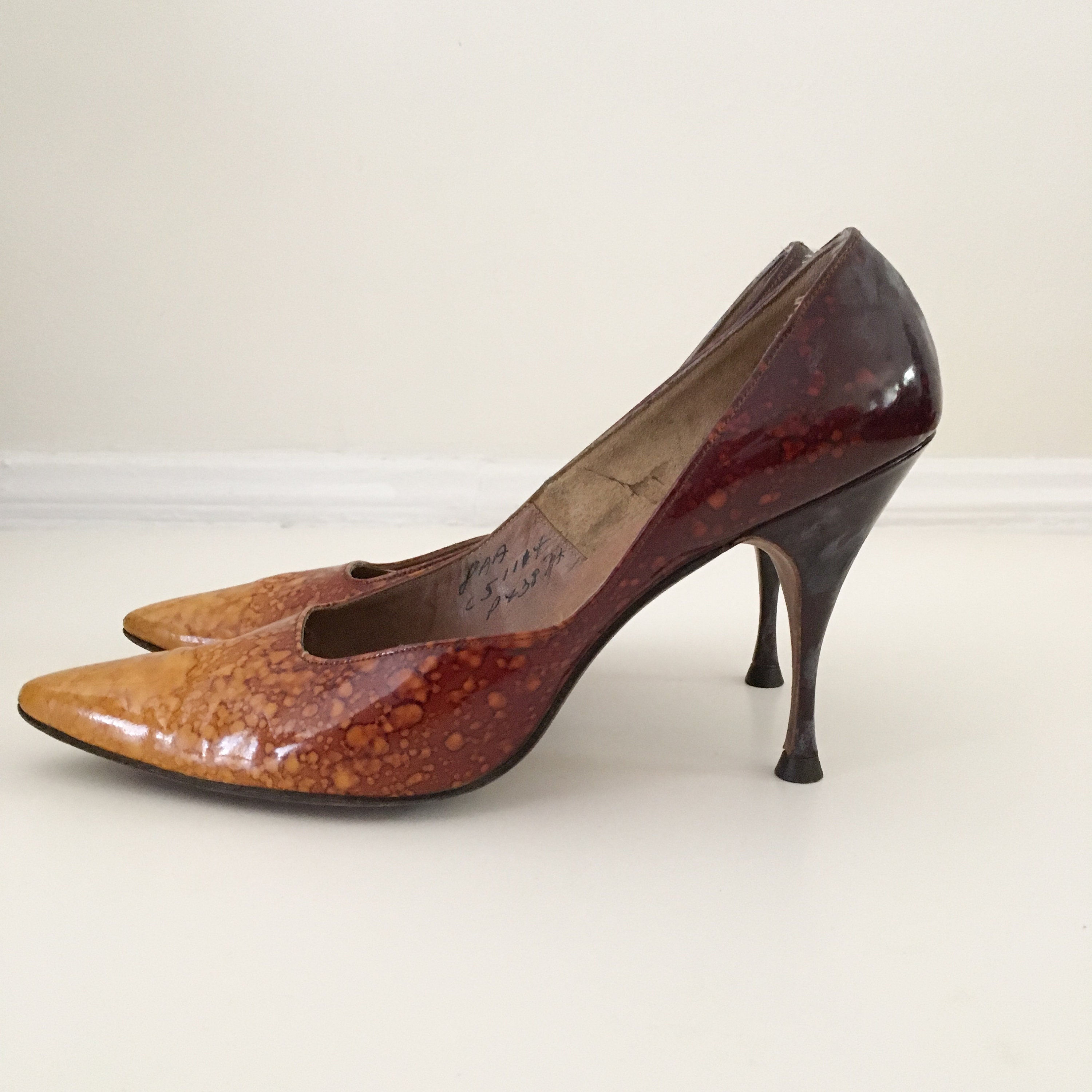 Vintage 1960s Andrew Geller Patent Ombre Stiletto Heels Pumps - Etsy