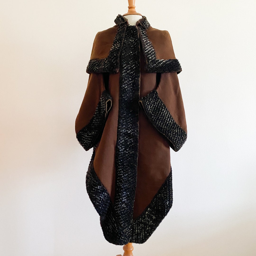 Antique Victorian Edwardian 1880s Brown Wool Bustle Coat Cape Fitted - Etsy