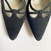Vintage 1960s De Angelo Black Suede Cut Out Strappy Stiletto Heels ...