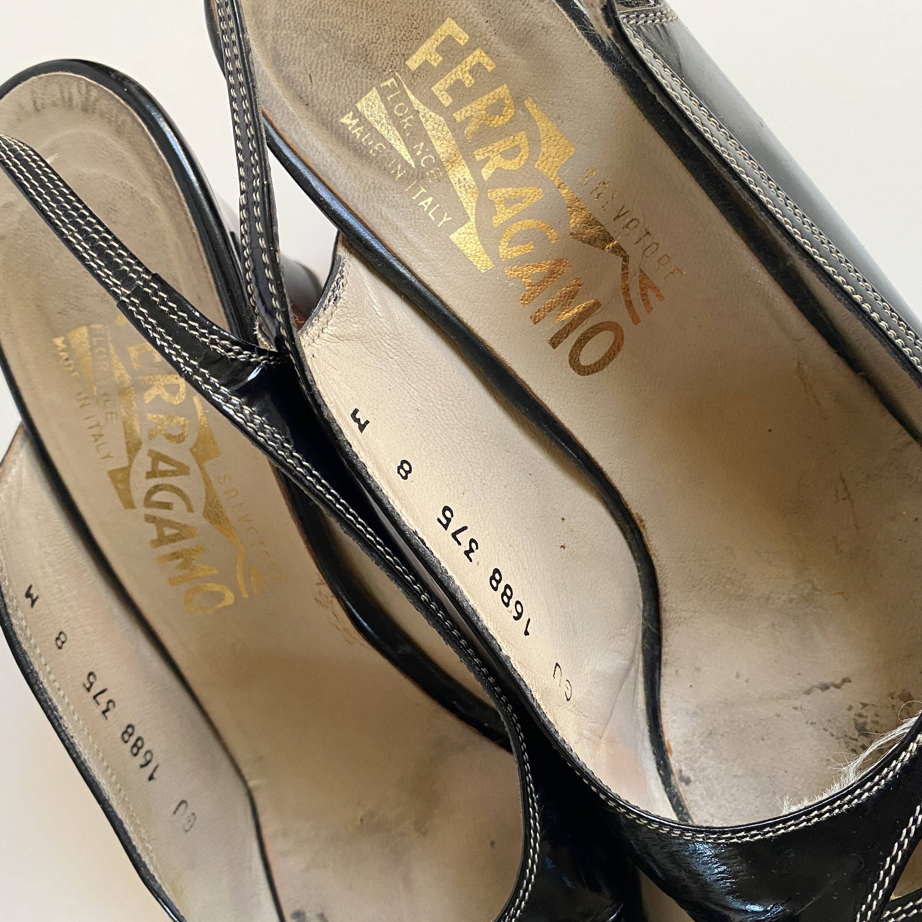 Vintage 1970s/1980s Ferragamo Italy Slingback Heels Sandals - Etsy