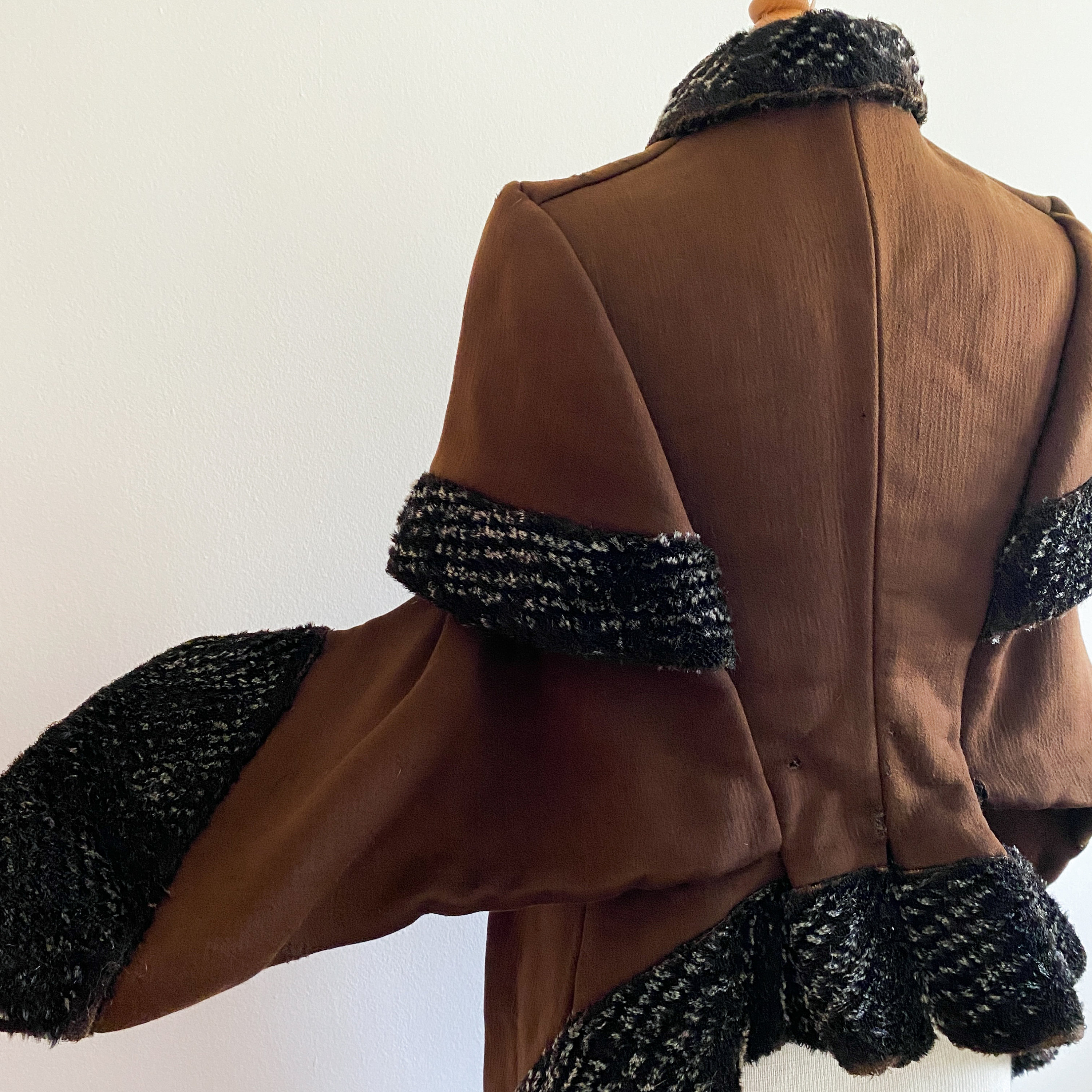 Antique Victorian Edwardian 1880s Brown Wool Bustle Coat Cape Fitted - Etsy
