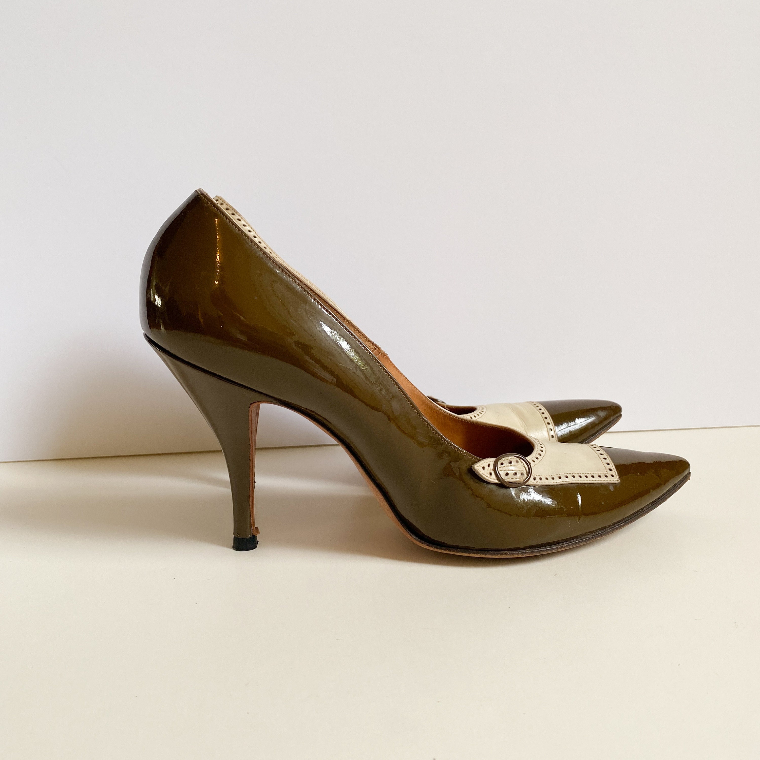 Vintage 1960s De Liso Debs Patent Spectator Stiletto Heels Pumps - Etsy