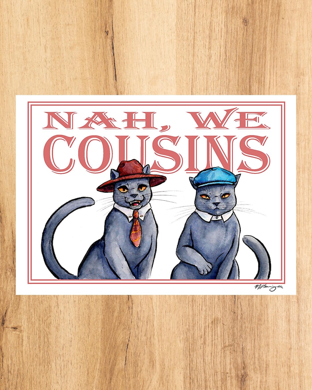 Smoke and Stack Cats (nah, We Cousins)| Sinners Fan Art Print | Michael ...
