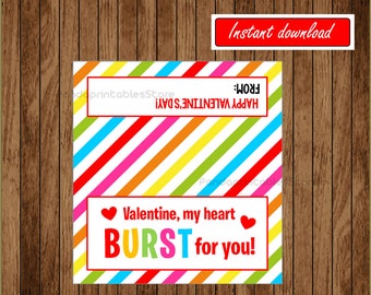 Candy bag toppers | Etsy