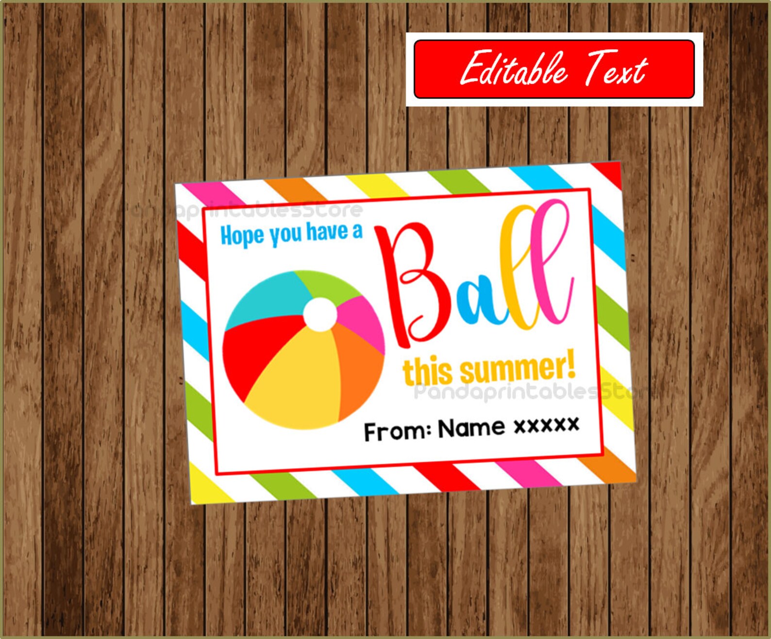 Have A Ball This Summer Year End Last Day of School Favor Tag Digital ...