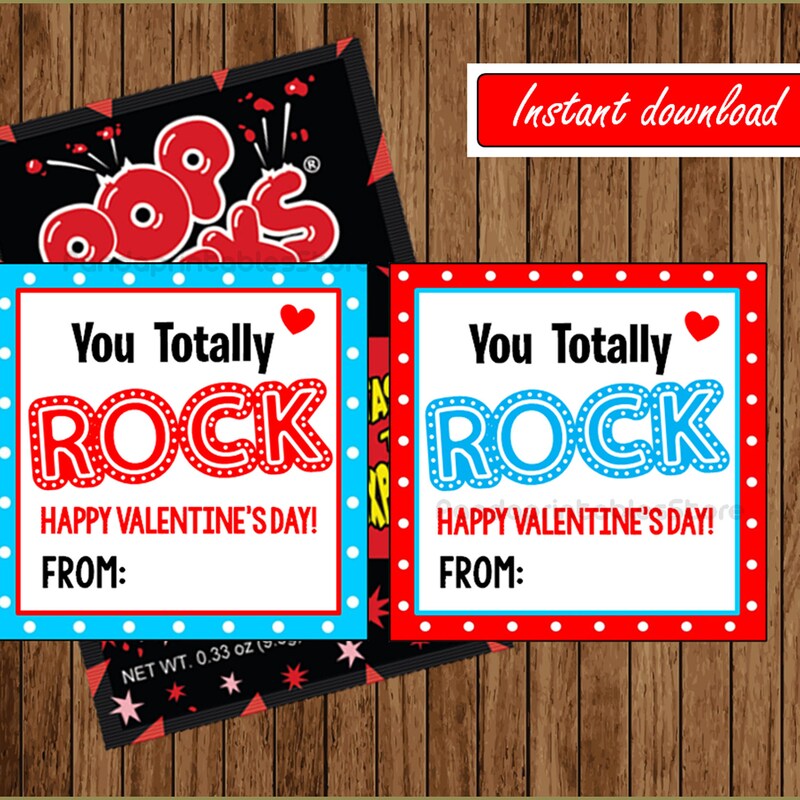 You Rock Valentines Printable - Etsy