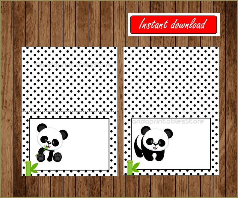 Panda Food Labels Instant Download Panda Food Tent Cards - Etsy