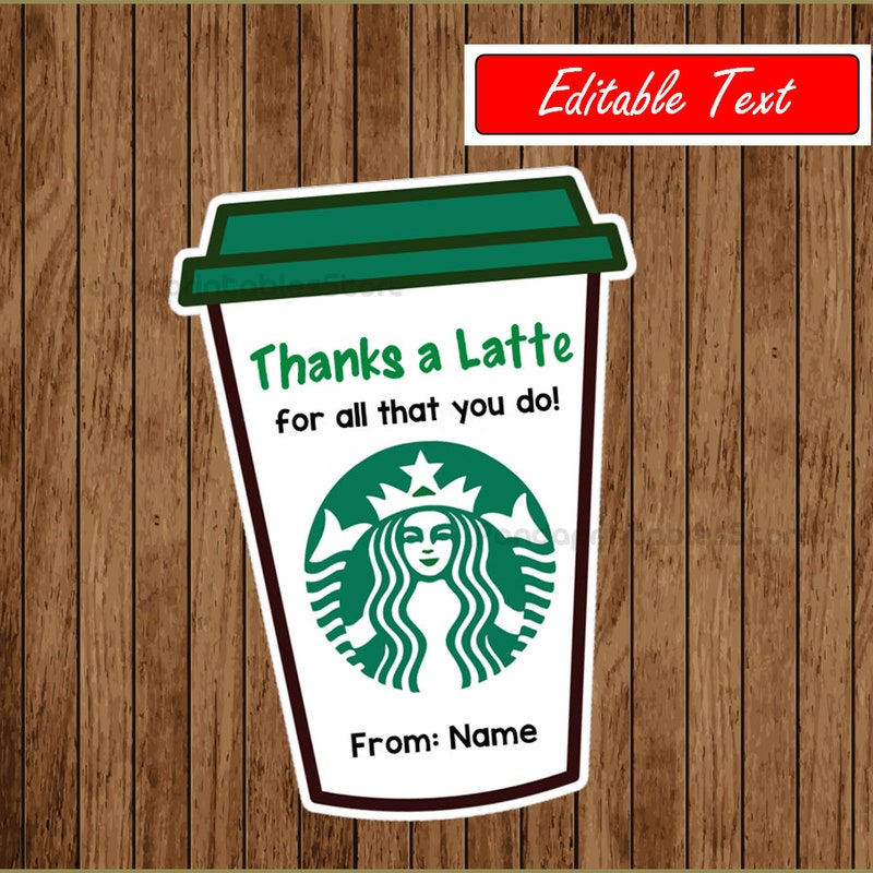 Thanks a Latte Tags - Etsy