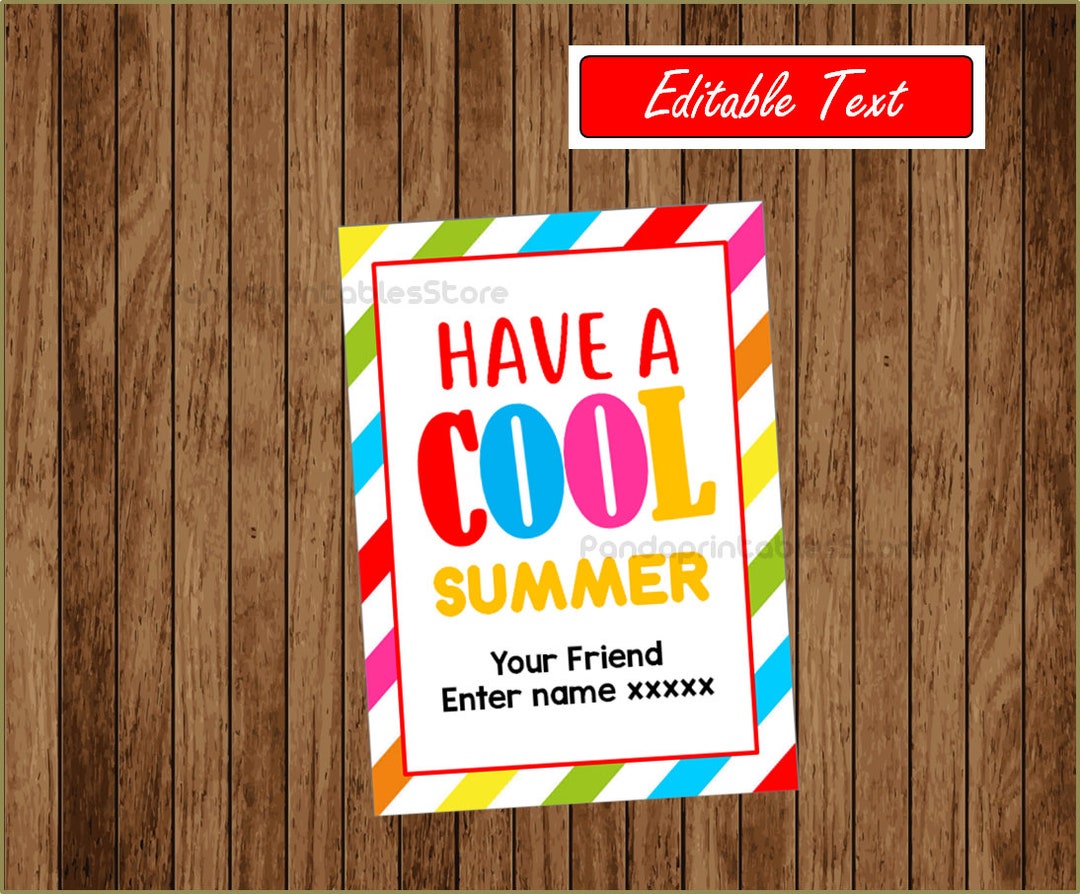 Stay Cool This Summer Freeze Pop Freezer Ice Pops Printable Tags for ...