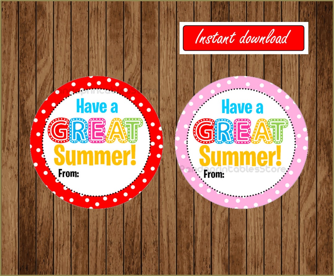 Have a Great Summer Gift Tag, End of School, Summer Break, Teacher or ...