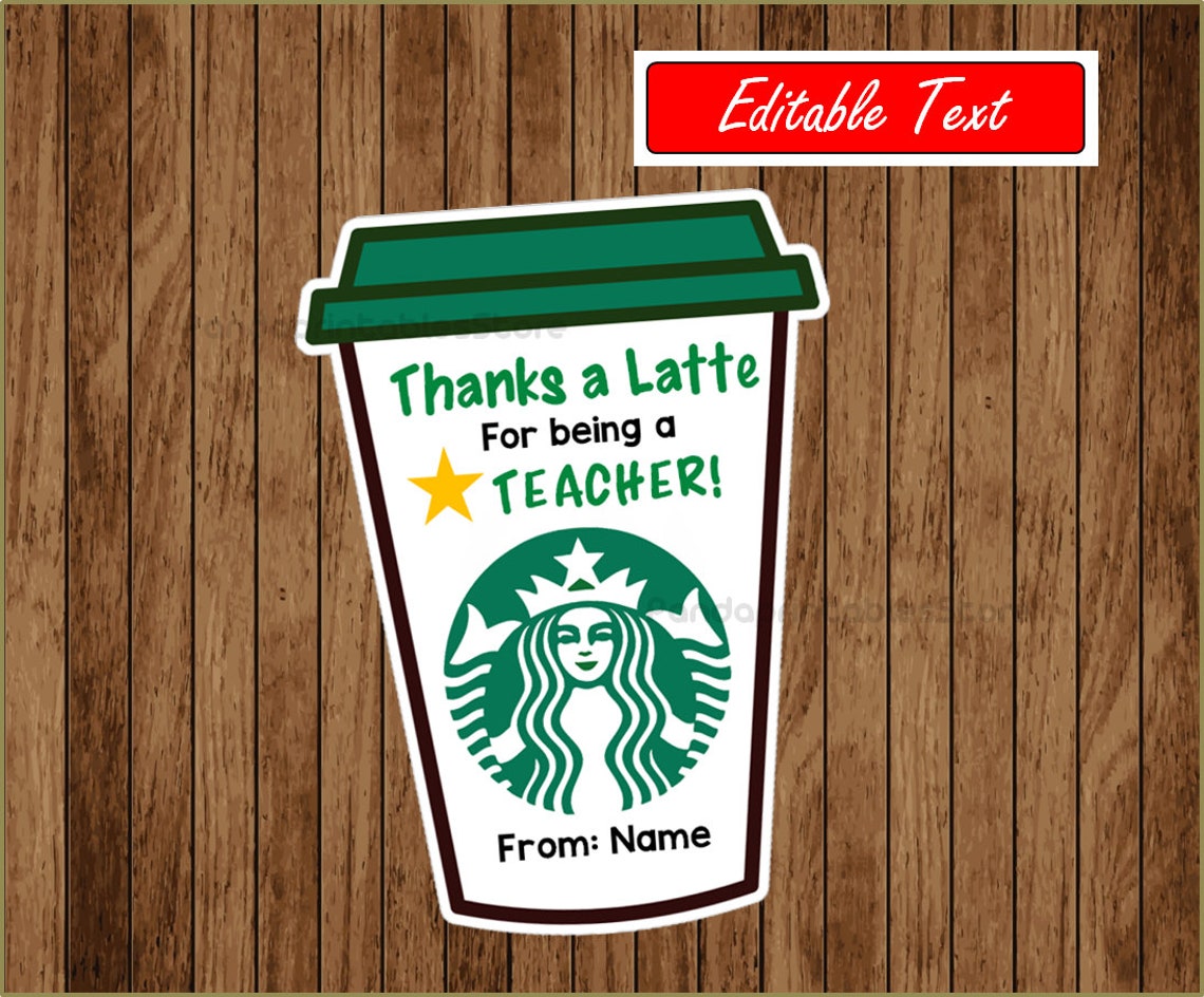 Star Teacher End of the School Year Appreciation, Coffeethanks a Latte ...