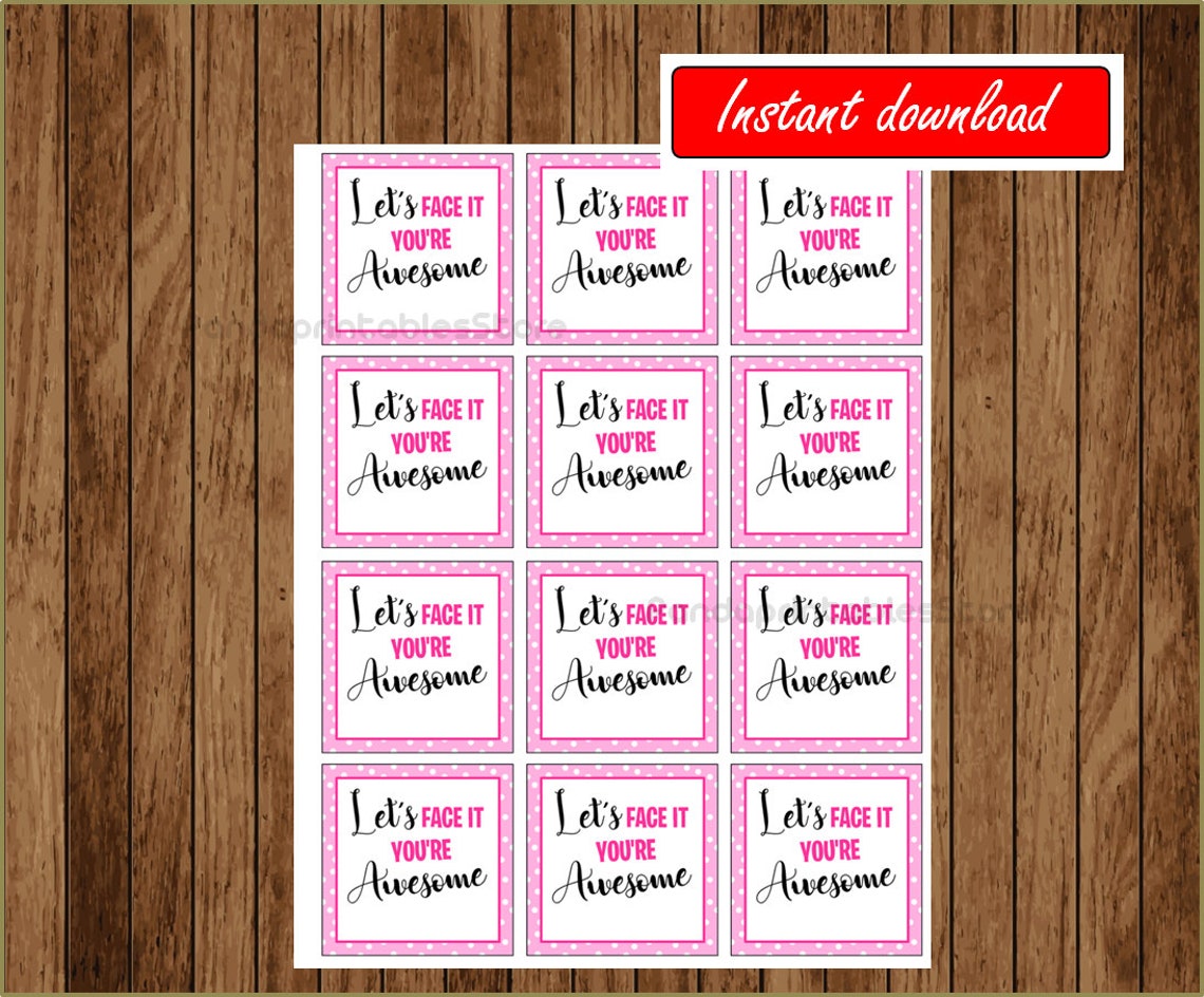 Let's Face It You're Awesome Face Mask Tag Pillow - Etsy