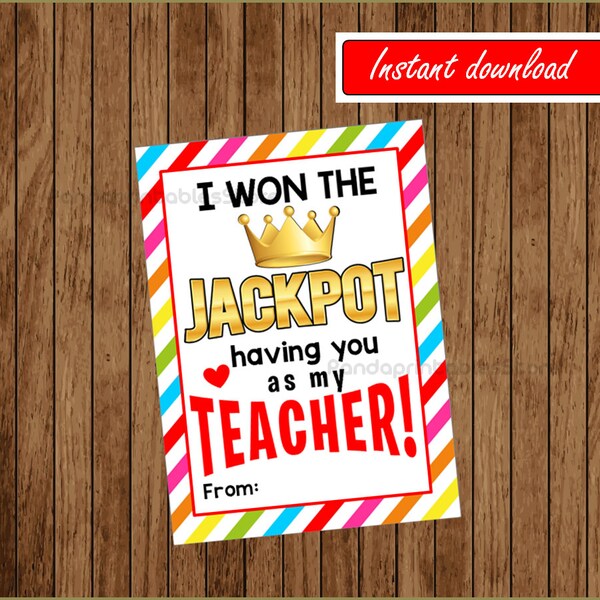 Teacher Appreciation Lottery - Etsy