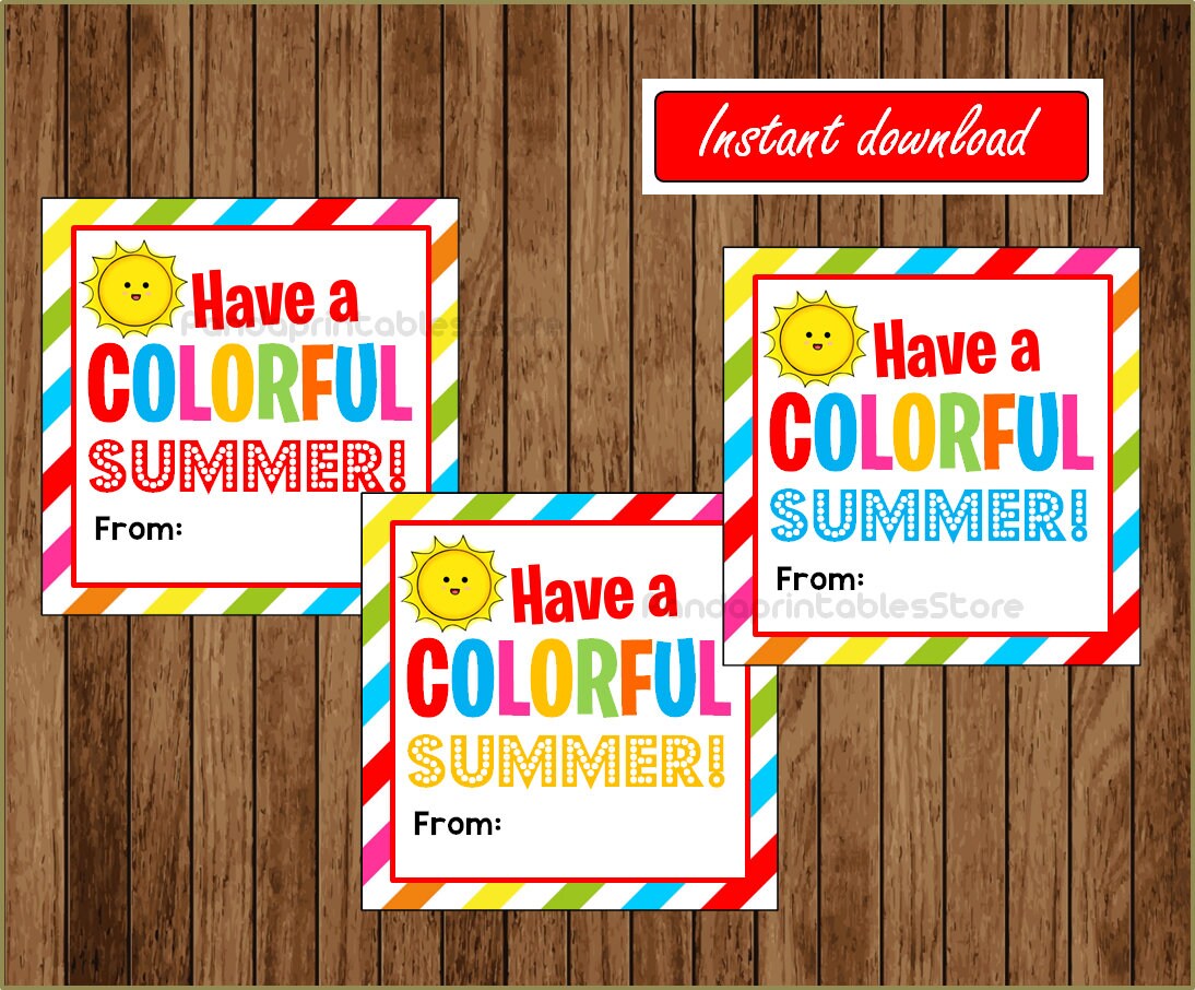 Printable End of School Cards Have a Colorful Summer Funny - Etsy
