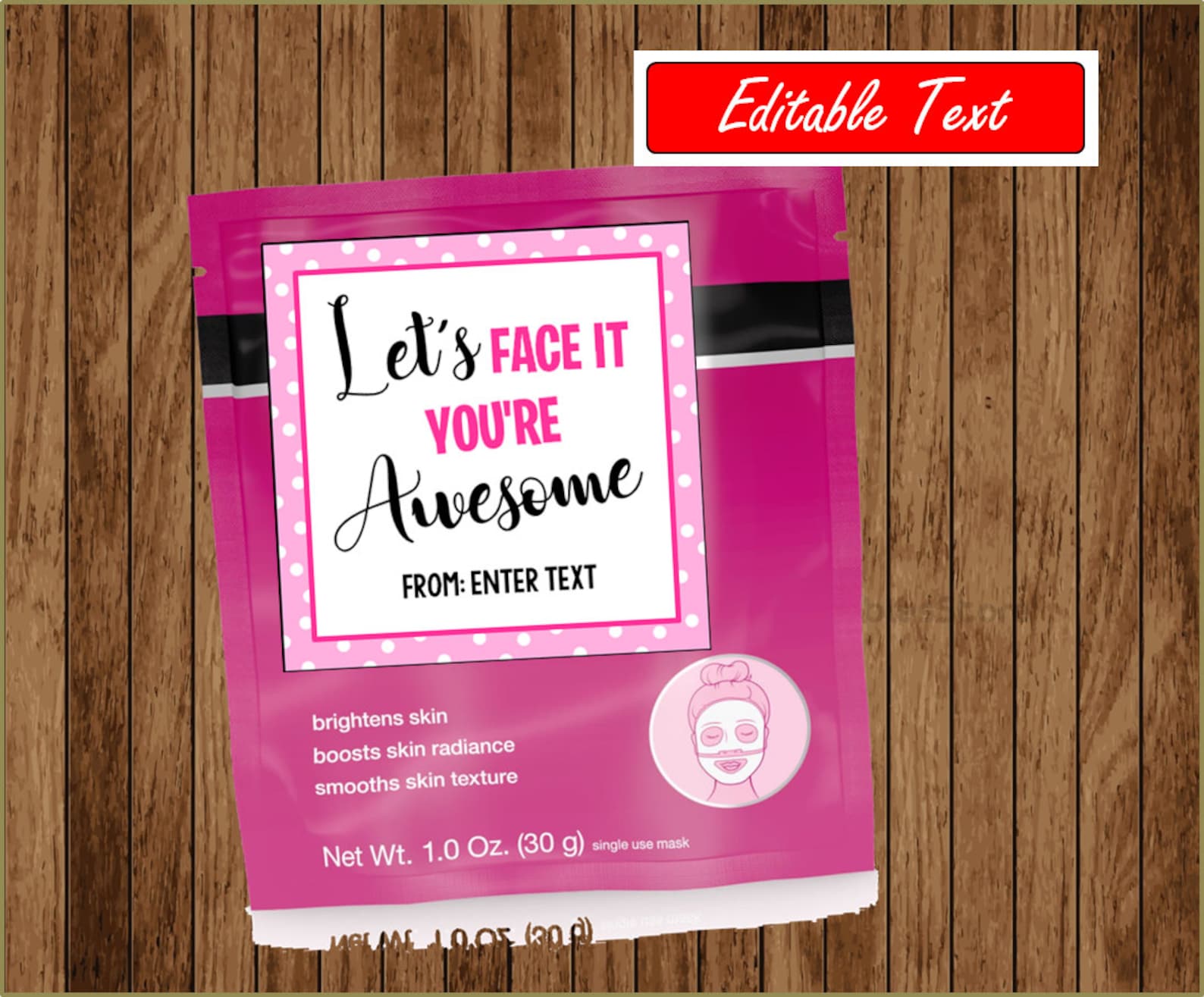 Let's Face It You're Awesome Face Mask Tag Pillow - Etsy