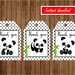 Panda Water Bottle Label Instant Download, Printable Panda Party Water ...