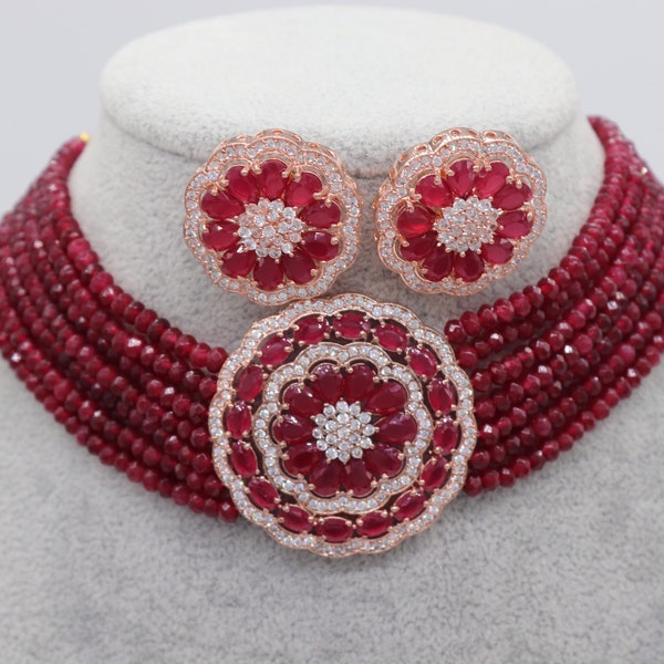 Red Ruby Necklace - Etsy