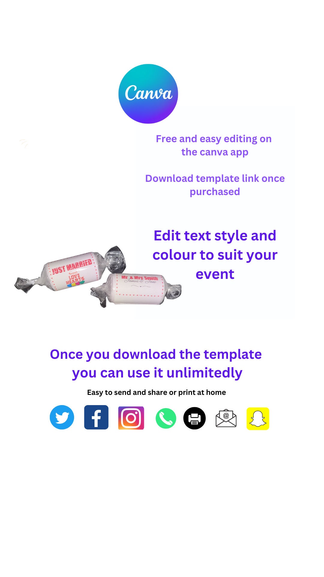 LOVE HEART EDITABLE Label Instant Download Blank Template - Etsy