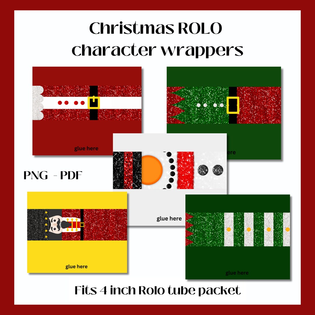 ROLO Christmas Chocolate Wrapper | Easy Blank Editable Canva Template ...