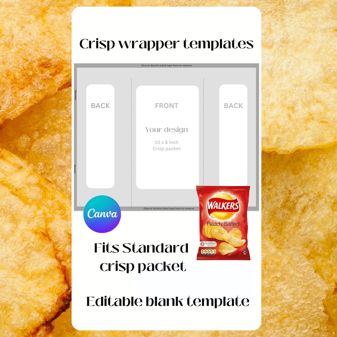 CRISP CHIP TEMPLATE | Easy Simple Blank Editable Canva Template ...
