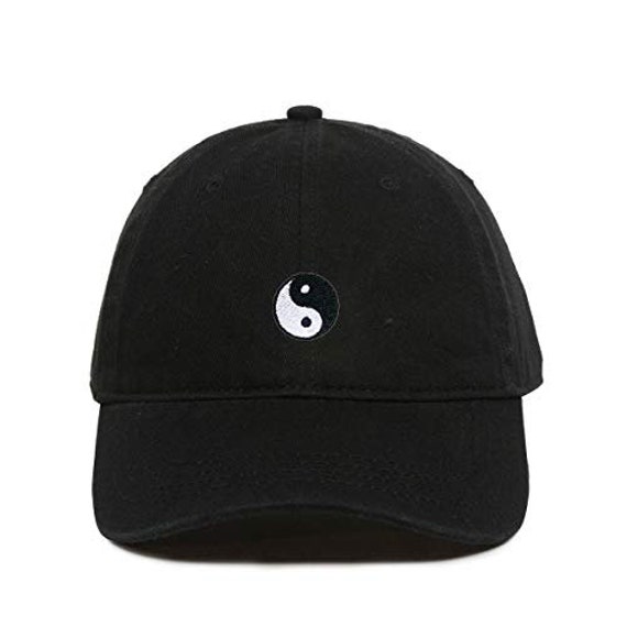 Yin Yang Baseball Cap Embroidered Cotton Adjustable Dad Hat | Etsy