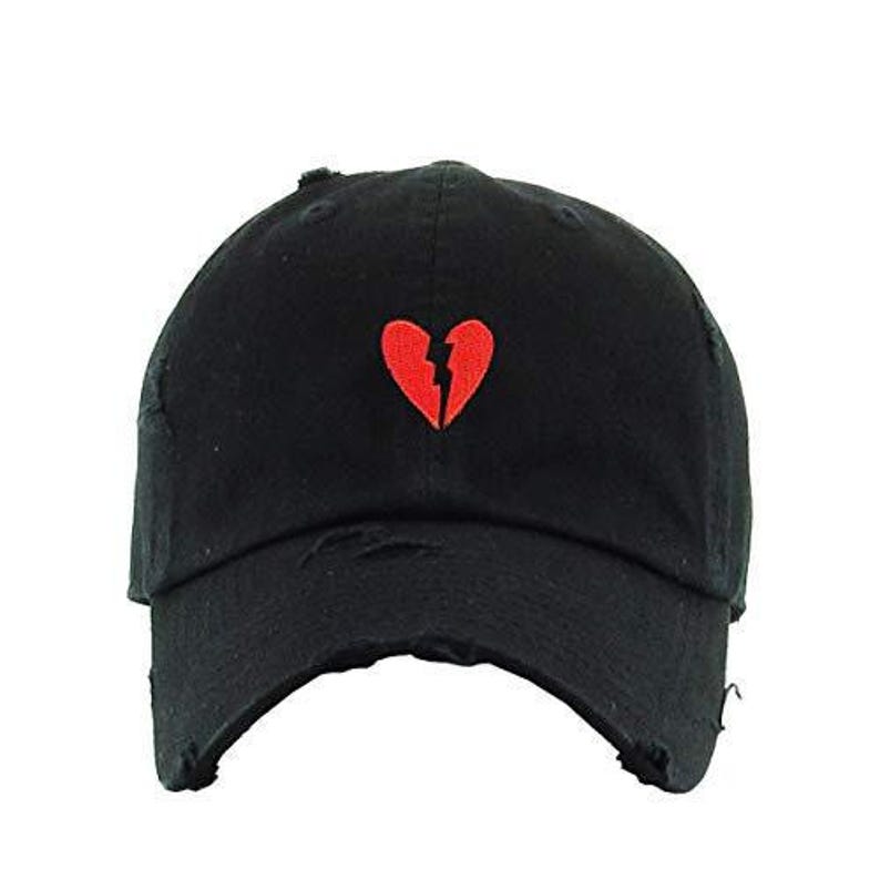 Broken Heart Vintage Baseball Cap Embroidered Cotton Adjustable ...