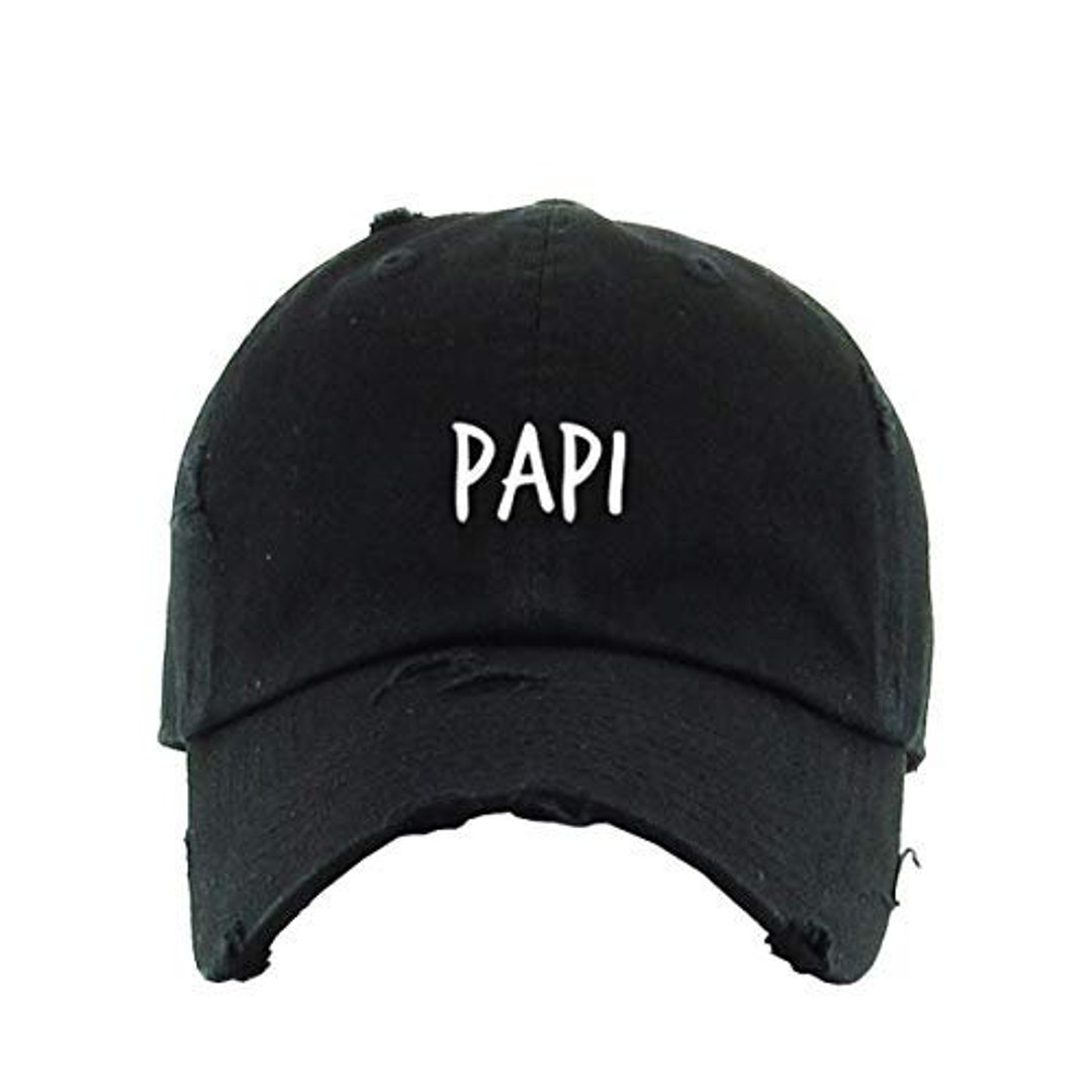 Papi Vintage Baseball Cap Embroidered Cotton Adjustable Distressed Dad ...