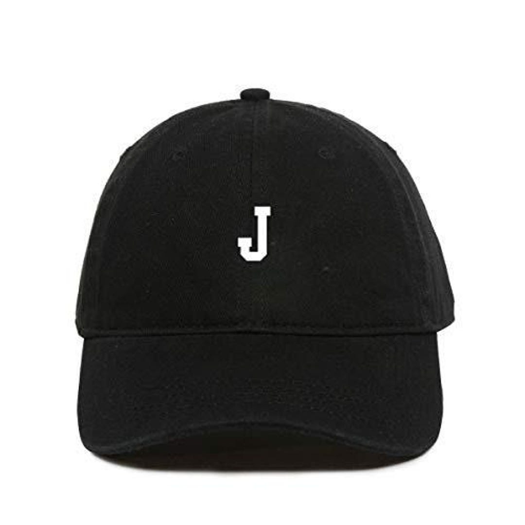 J Initial Letter Baseball Cap Embroidered Cotton Adjustable Dad Hat - Etsy
