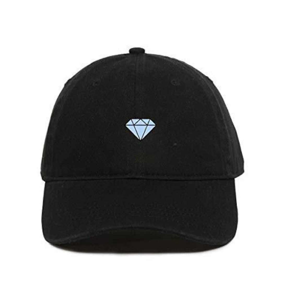 Diamond Baseball Cap Embroidered Cotton Adjustable Dad Hat - Etsy