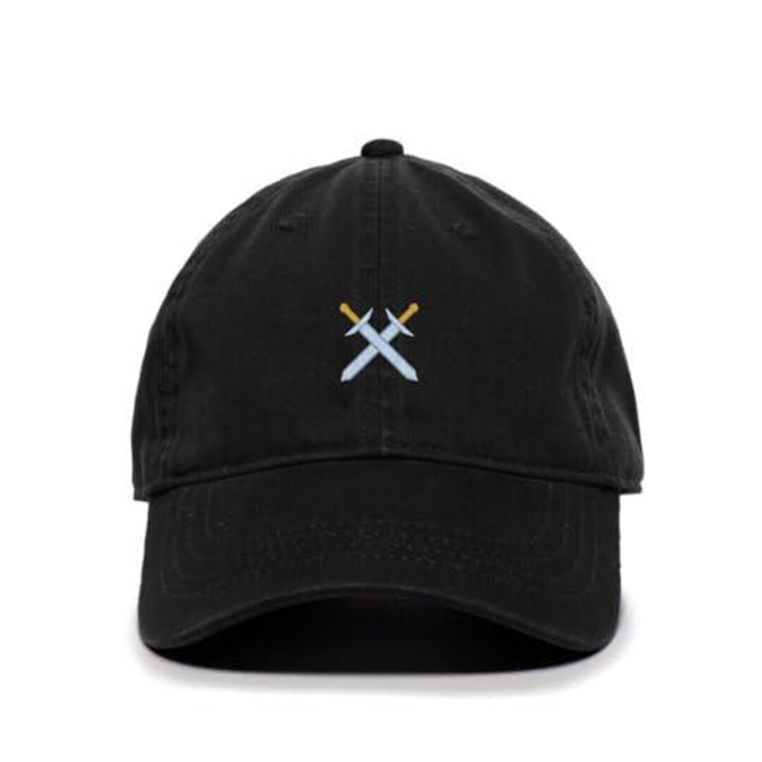 Crossed Swords Embroidered Baseball Cap Cotton Adjustable Dad Hat - Etsy