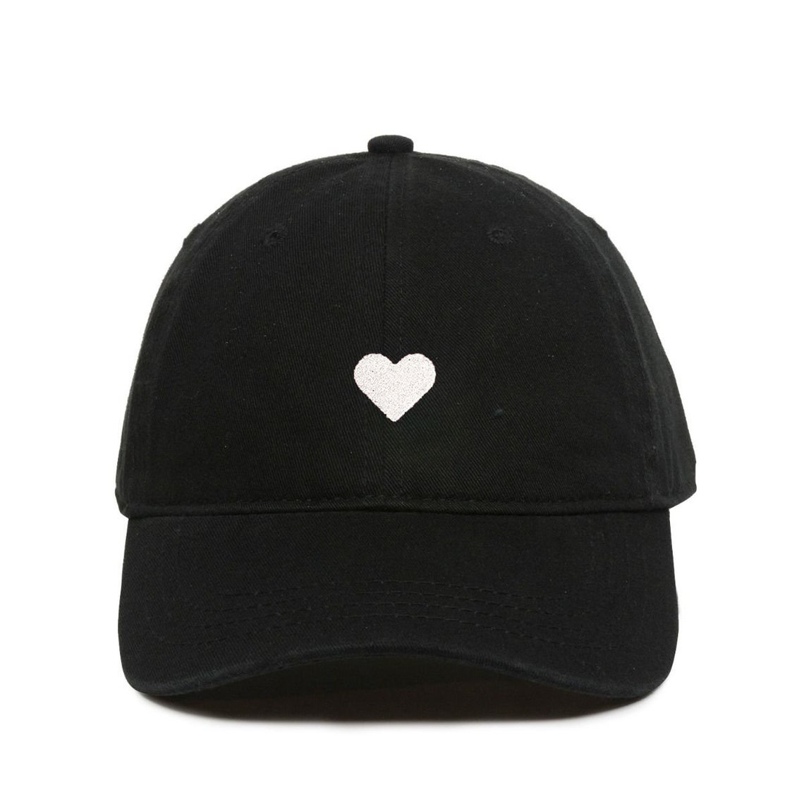 Heart Baseball Cap Embroidered Dad Hat Unstructured Six - Etsy