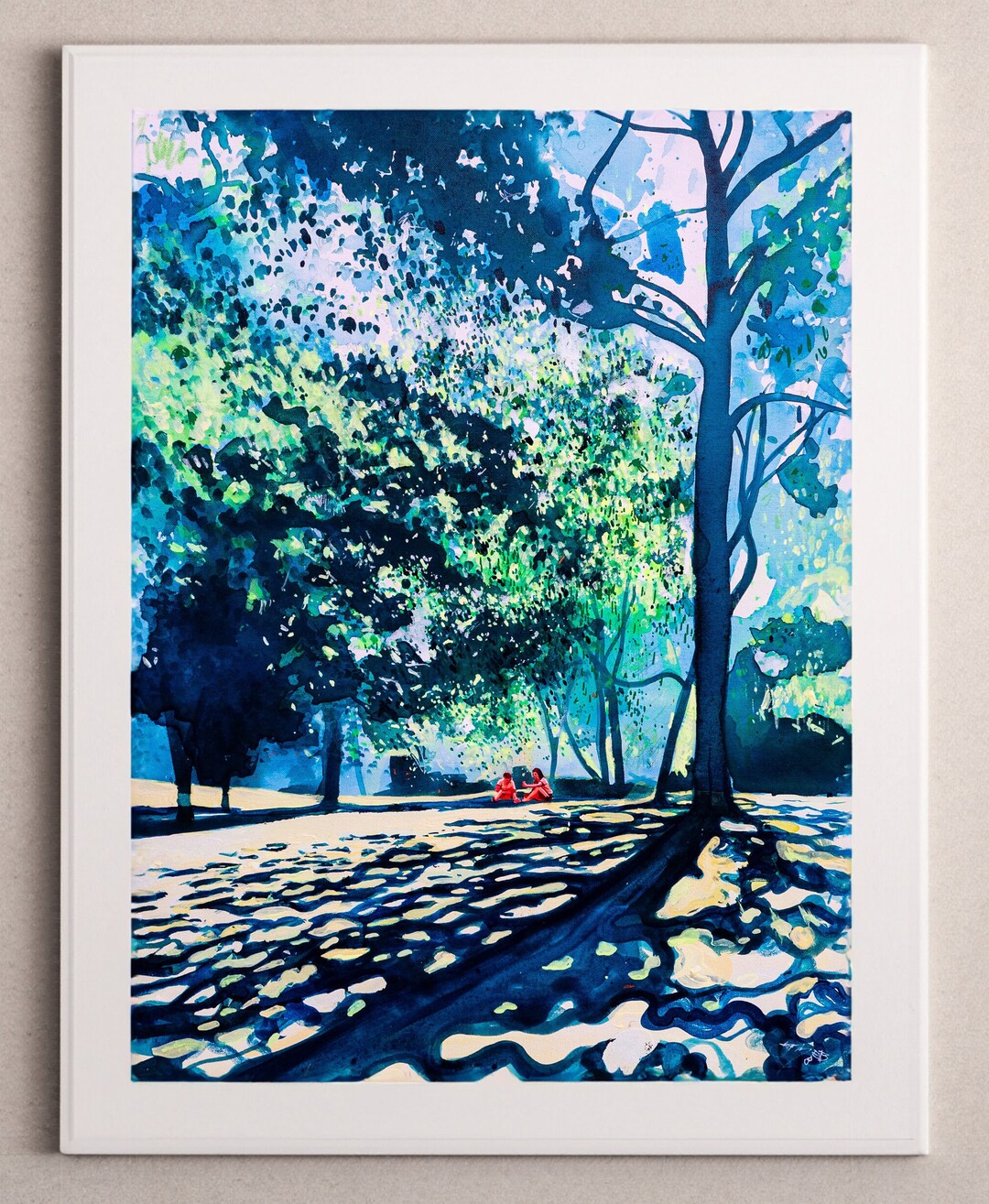 Fine Art Print of Acrylic Painting "botan" - Botanical Gardens Dublin ...