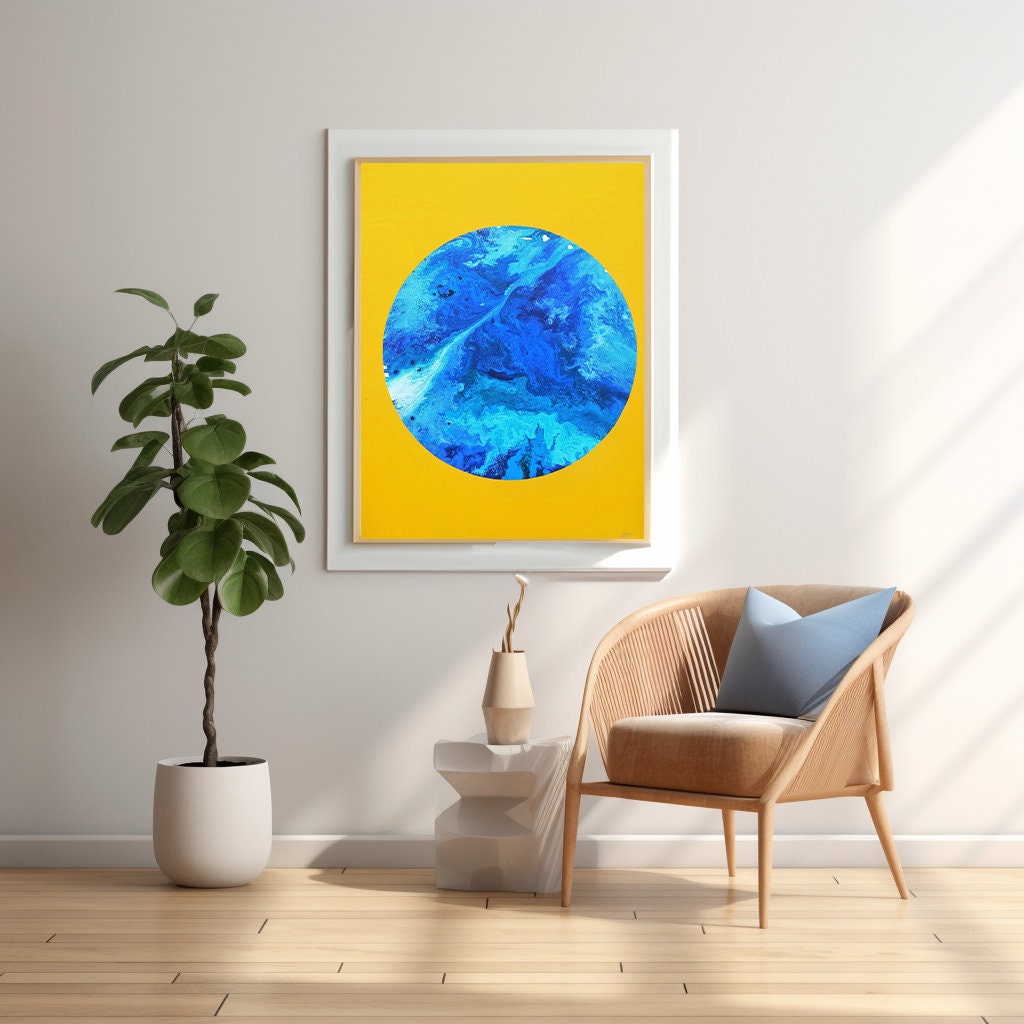 Original Acrylic Painting, the Earth Caught in a Sunbeam - Etsy