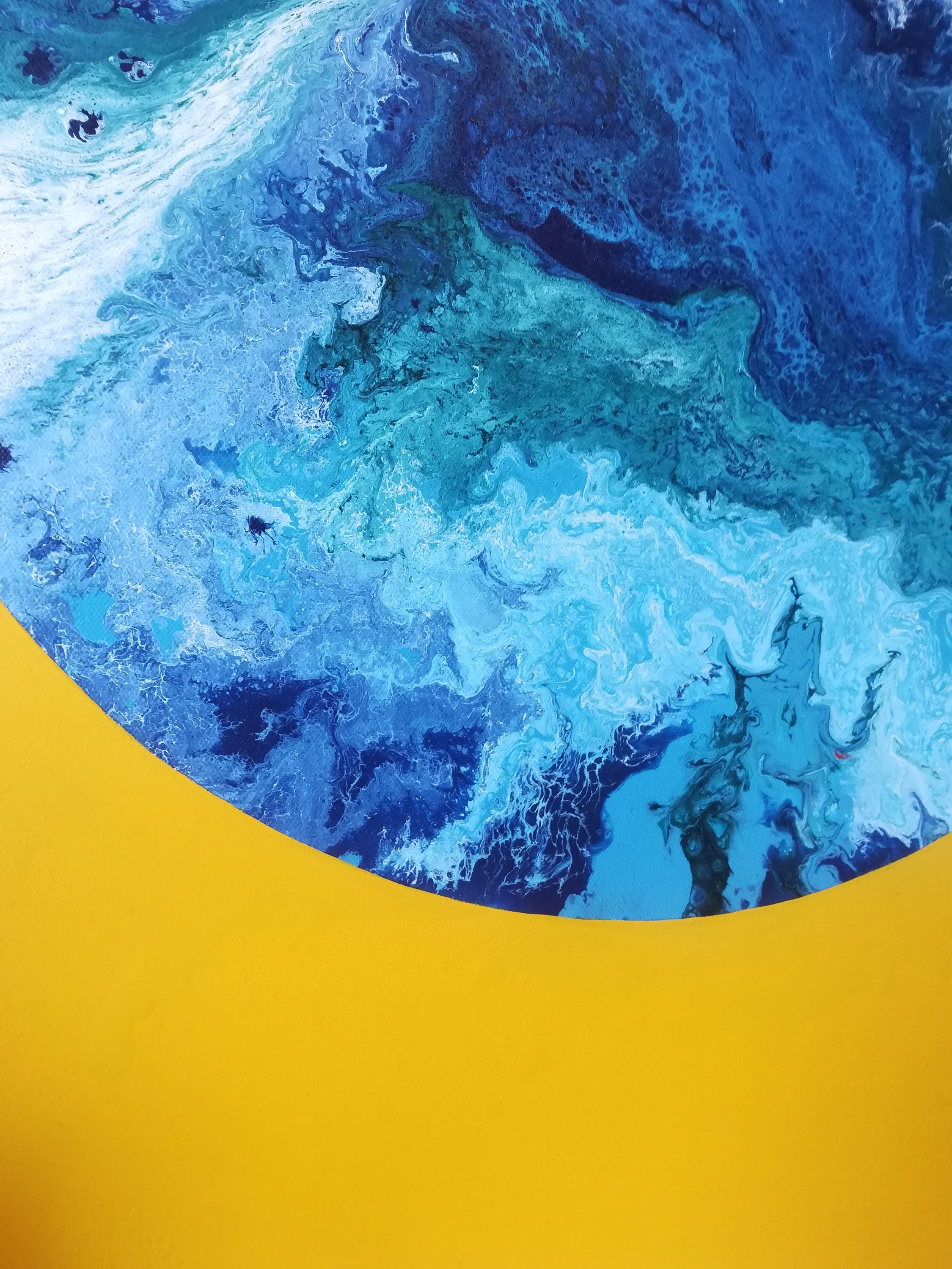 Original Acrylic Painting, the Earth Caught in a Sunbeam - Etsy