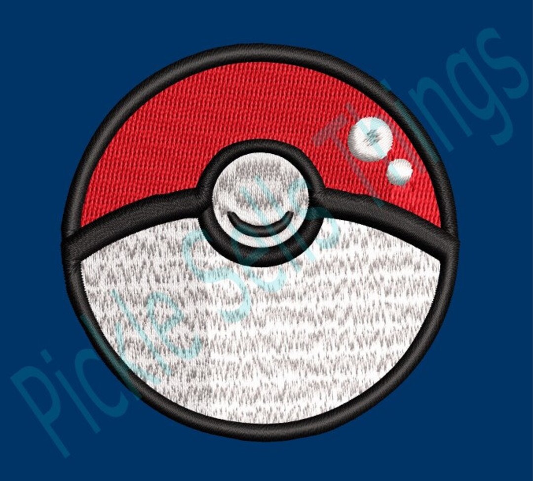 Pokemon Pokeball Digital Embroidery File - Etsy