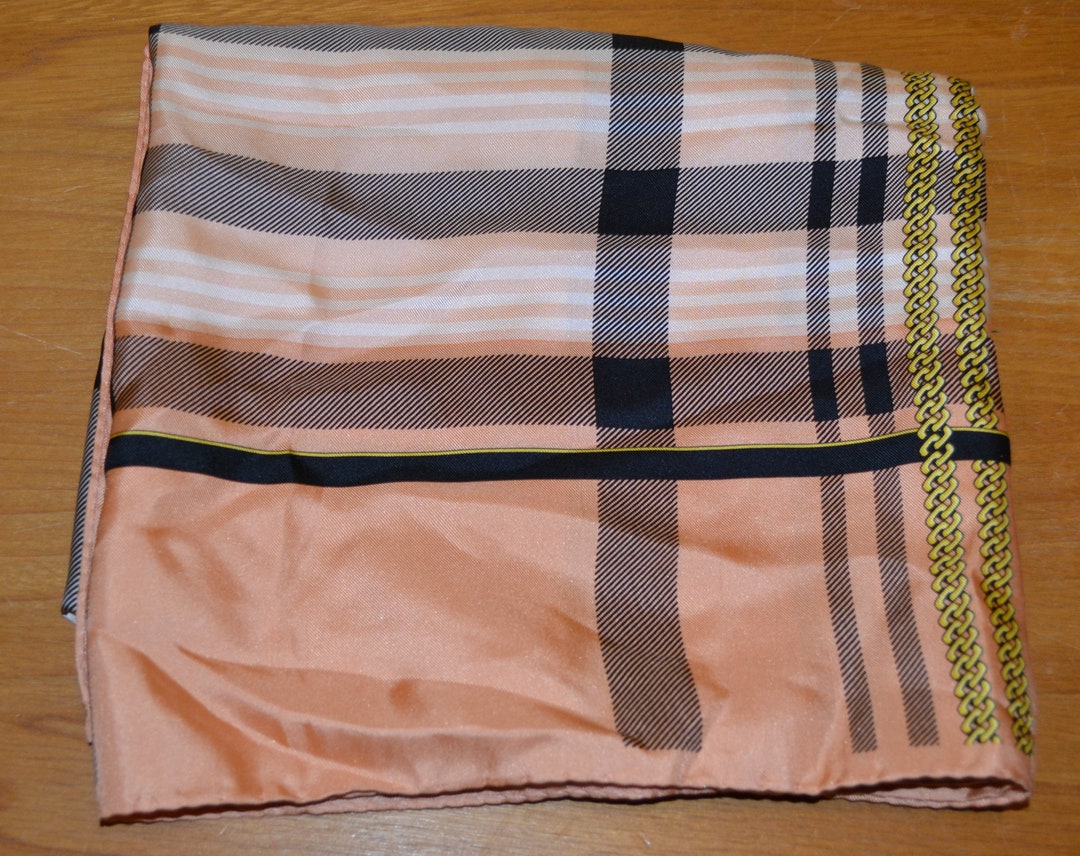Beautiful Vintage Scarf 70s Checked Neckerchief Basler Retro Scarf ...
