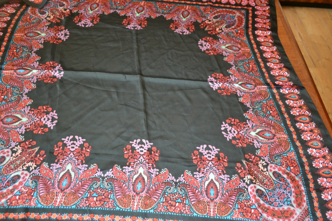 Vintage Scarf 70s Vintage Clothing Neckerchief Retro Scarf Foulard ...