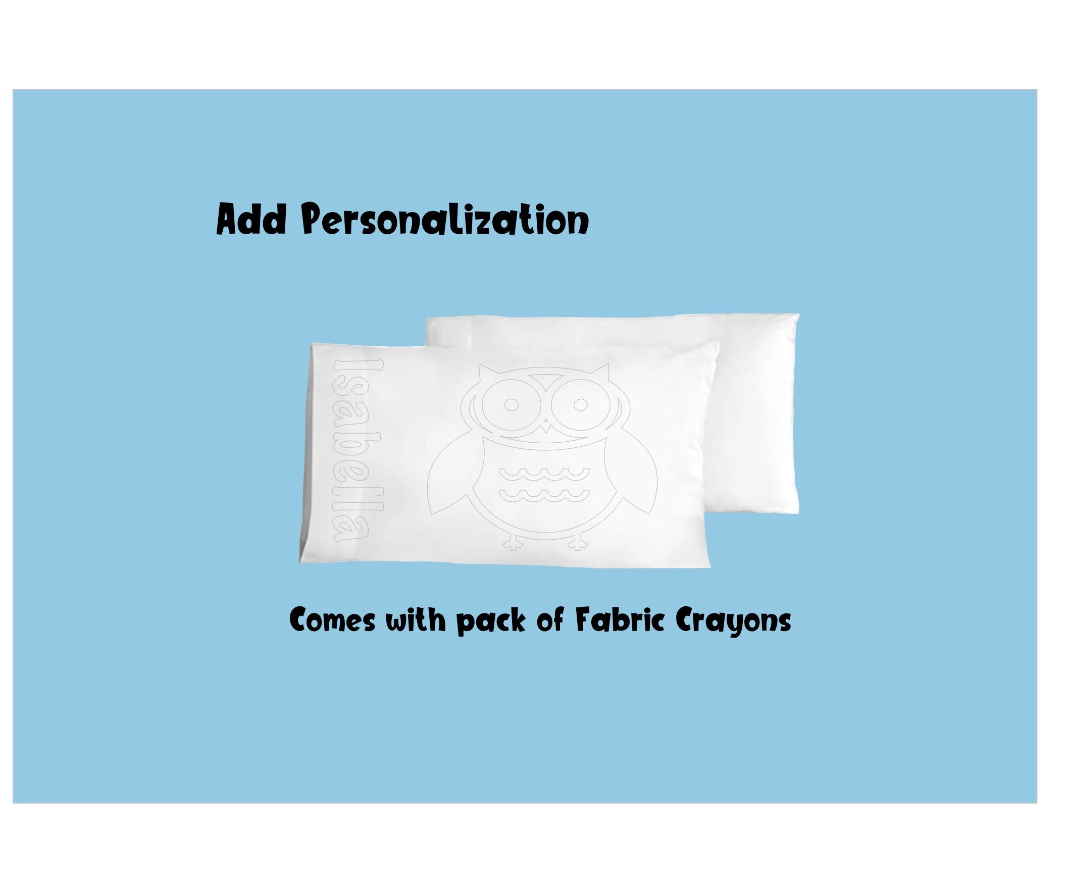 Coloring Pillowcase Color your own Pillowcase Personalized | Etsy