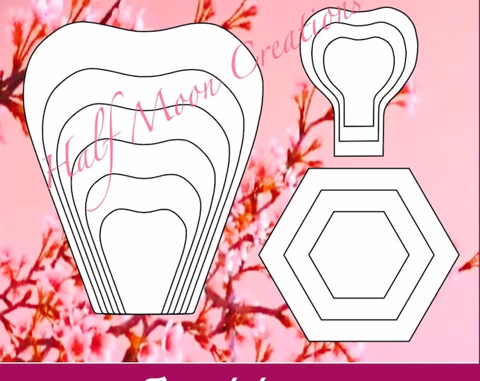 DIY Paper Flower Template | Printable Petal, Leaf & Base (PDF) - Etsy ...