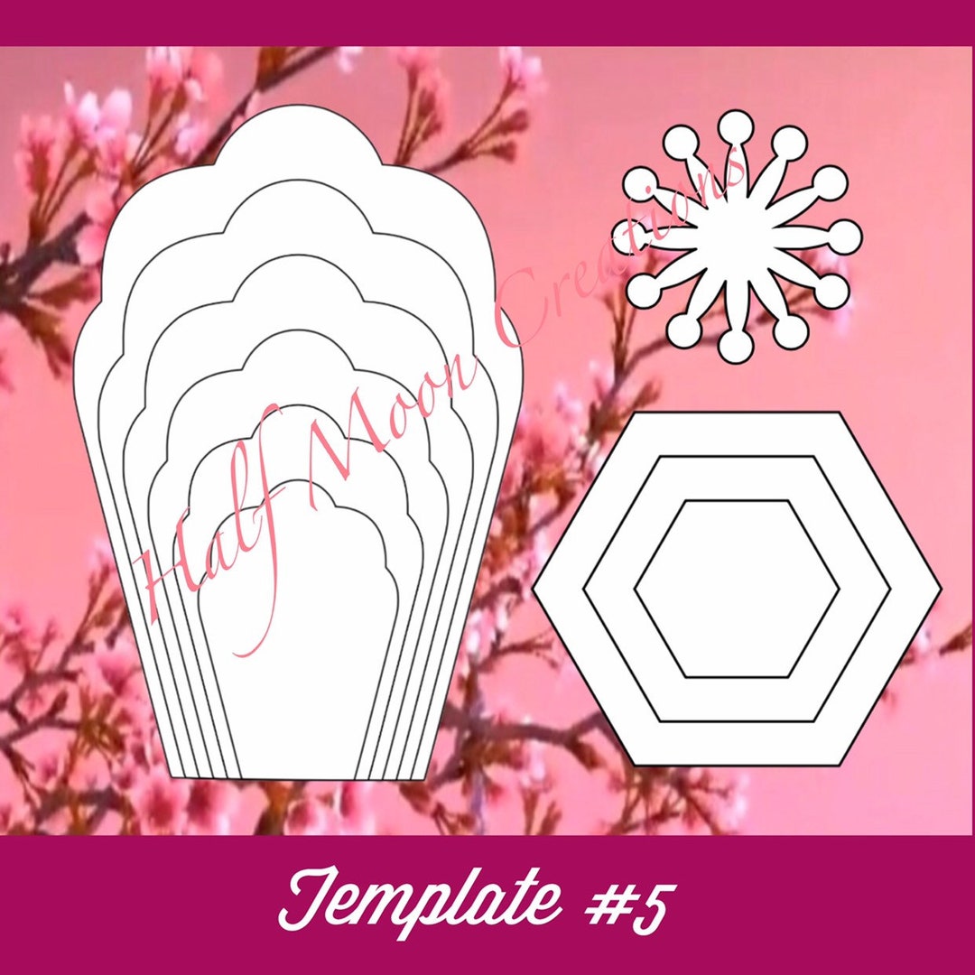 PDF Paper Flower Template | Diy Paper Flower | PDF Printable | Wedding ...