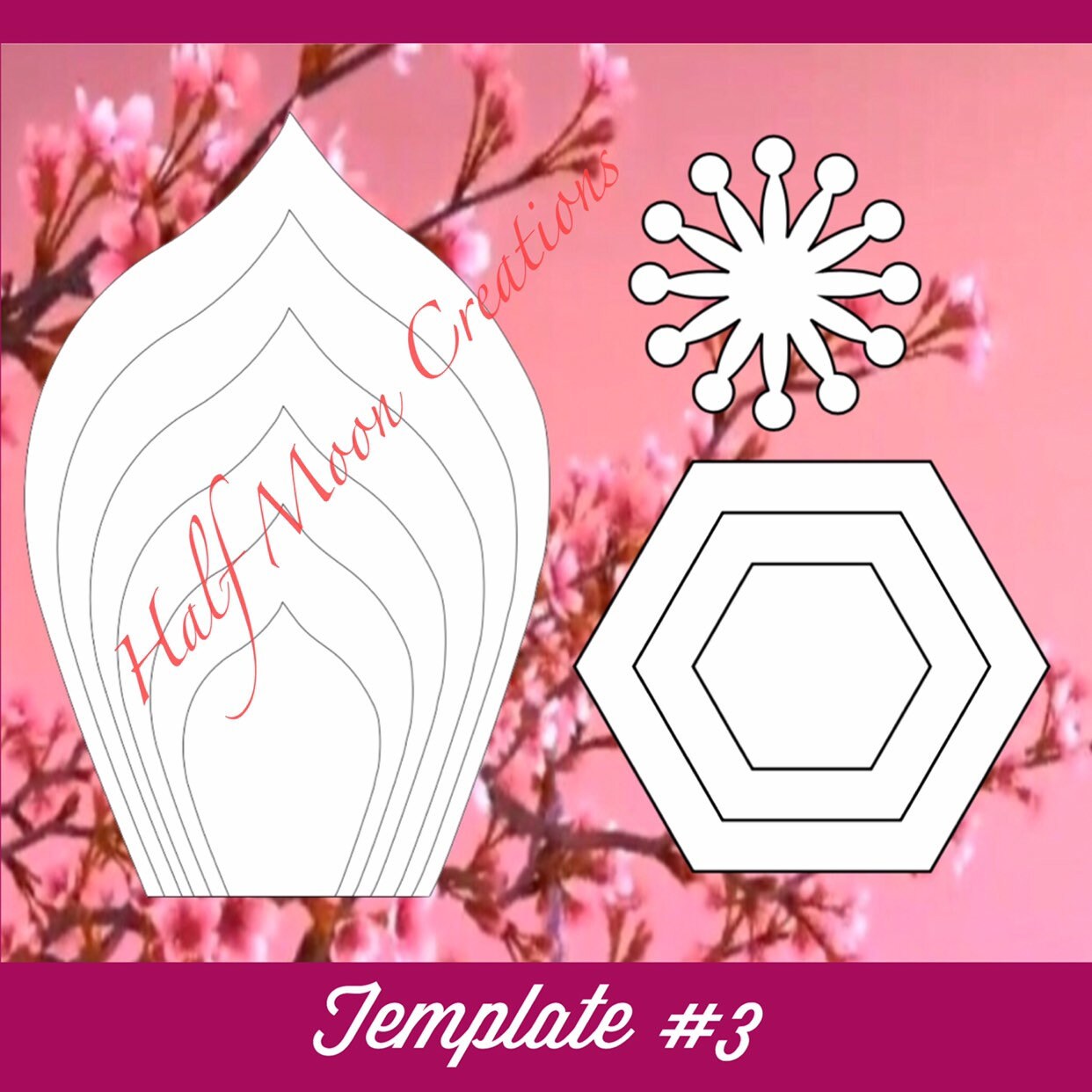 PDF Paper Flower Template | DIY | Paper Flower | PDF Printable ...