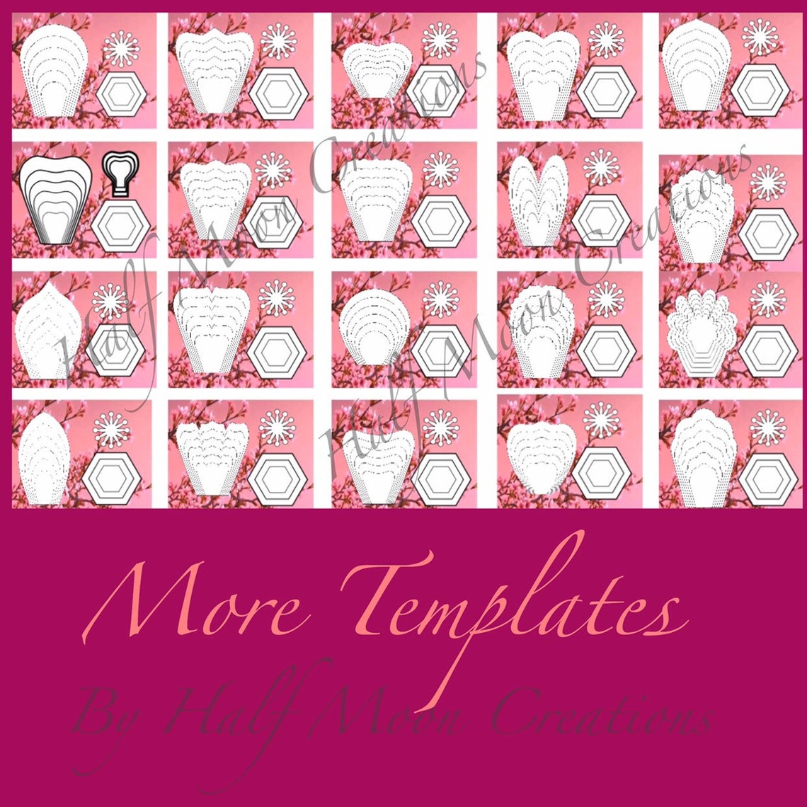 Paper Flower Template | DIY Wedding Decor (PDF Printable) - Etsy