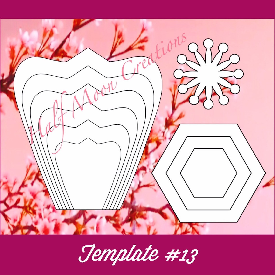 PDF Paper Flower Template Diy Paper Flower PDF Printable Wedding and ...