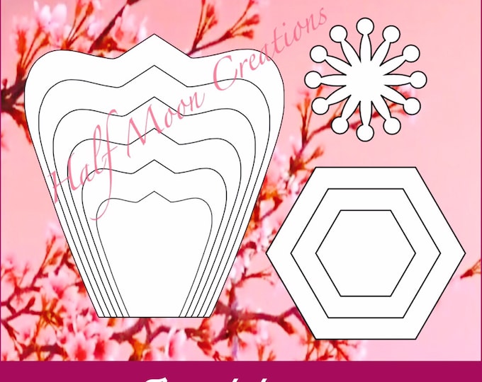 PDF Paper Flower Template Diy Paper Flower PDF Printable Wedding and ...
