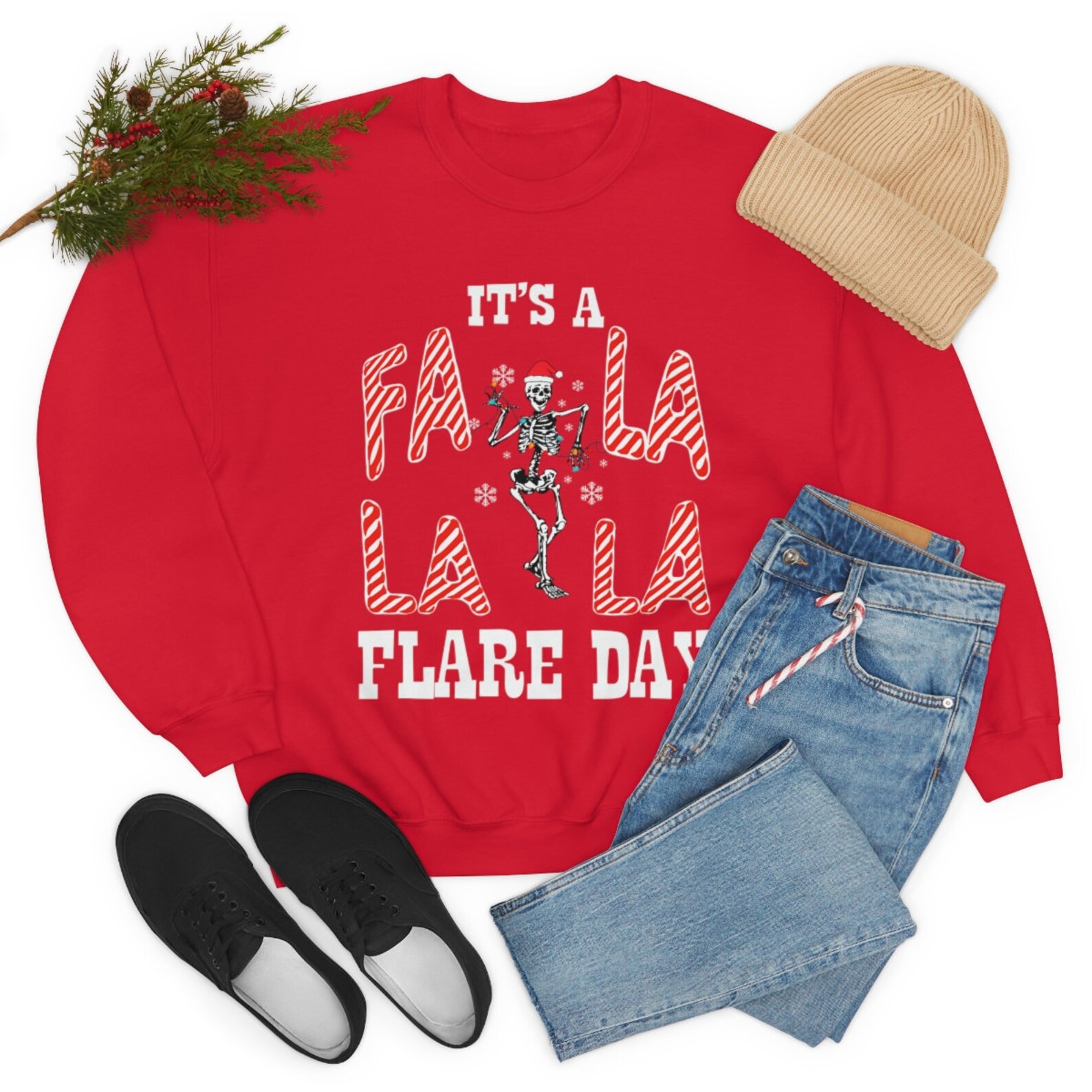 Holiday Flare Day Sweatshirt Its A Fa La La La Flare Day - Etsy
