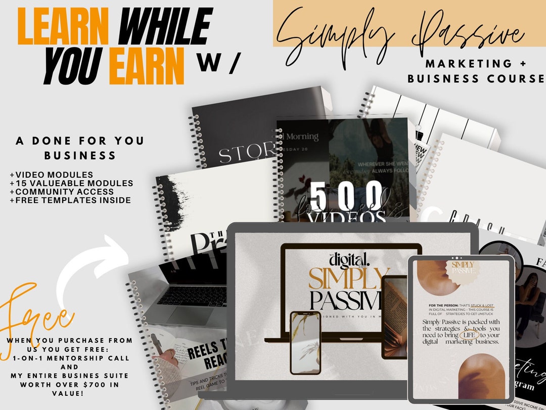 Simply Passive Course, Digital Marketing Guide, MMR, With BONUS PLR ...