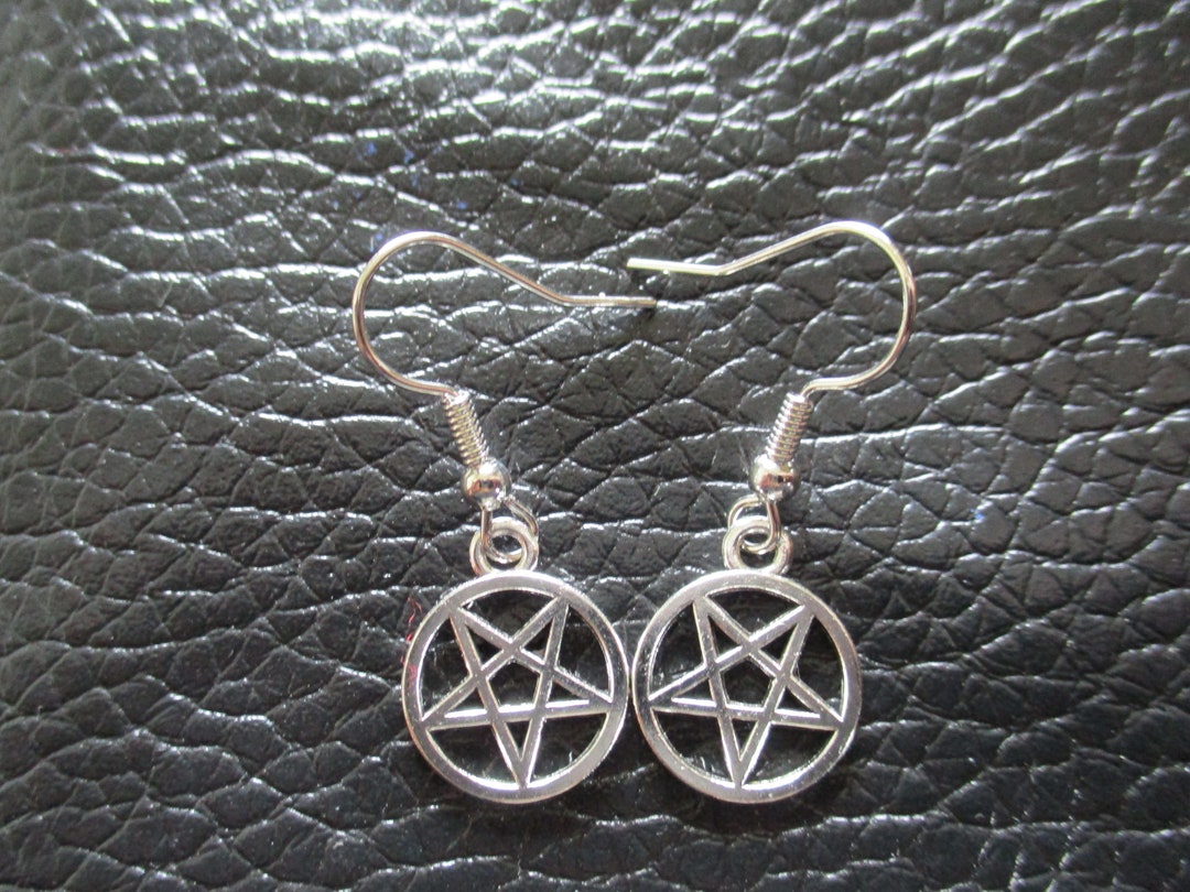 Satanic Inverted Pentacle Pentagram Earrings - Etsy